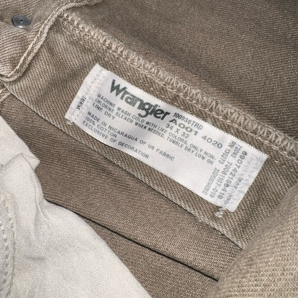 Wrangler | Jeans | Wrangler Cowboy Cut Retro Pre Washed Tan Jeans ...